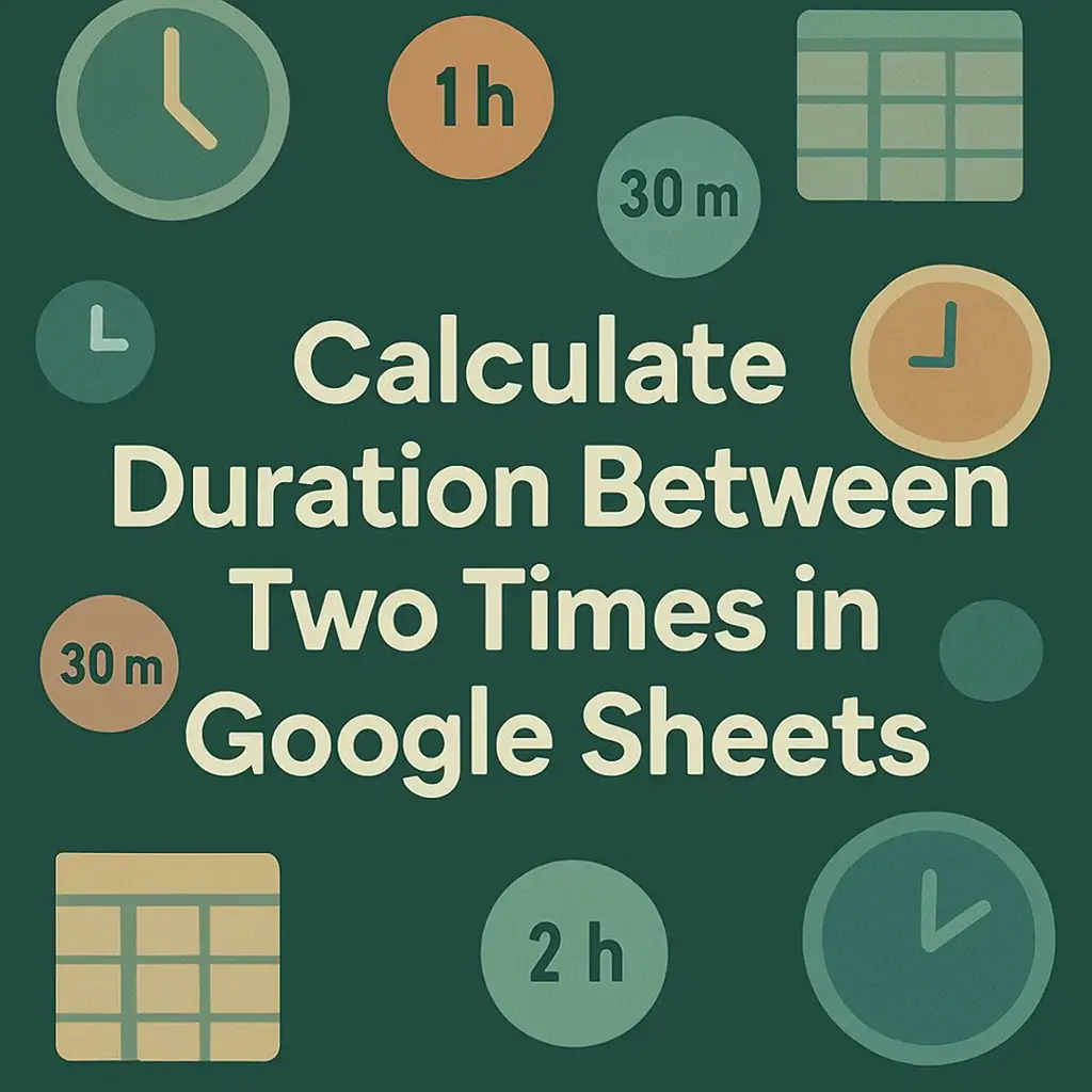 How to Calculate Duration Between Two Times in Google Sheets - Excel Insider