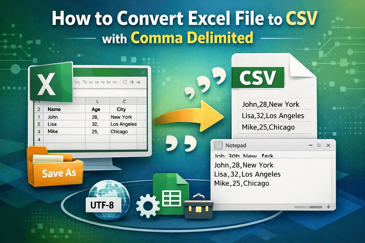 How to Convert Excel File to CSV with Comma Delimited - Excel Insider