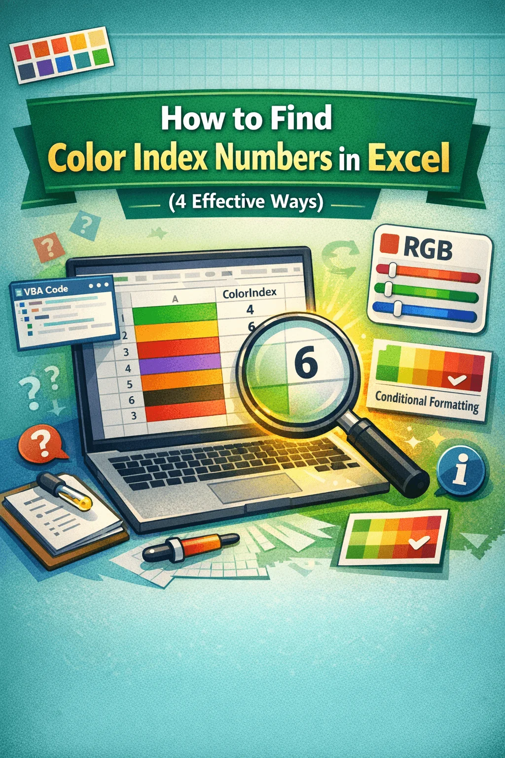 How to Find Color Index Numbers in Excel (4 Effective Ways) - Excel Insider