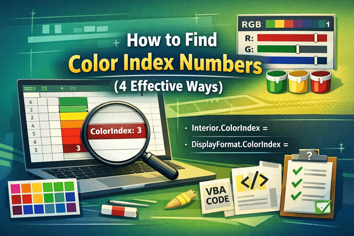How to Find Color Index Numbers in Excel (4 Effective Ways) - Excel Insider
