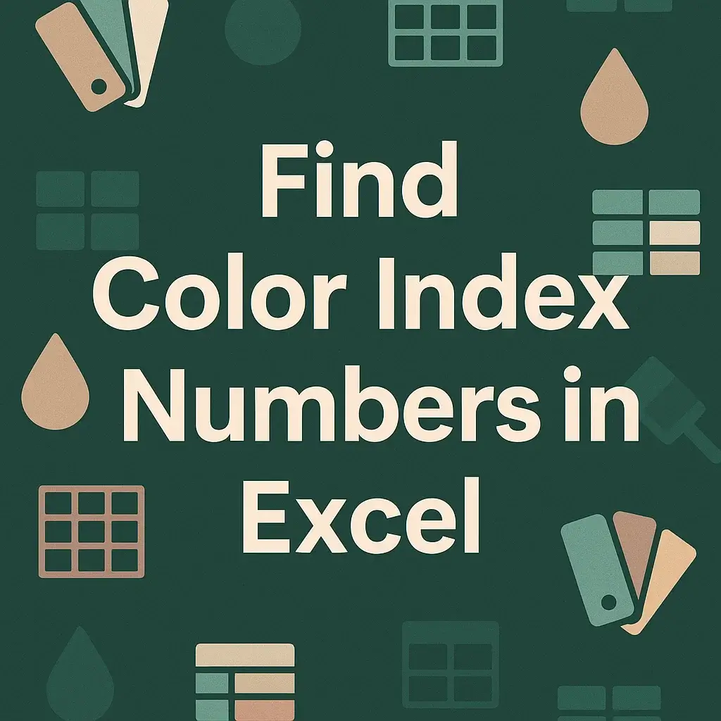 How to Find Color Index Numbers in Excel (4 Effective Ways) - Excel Insider