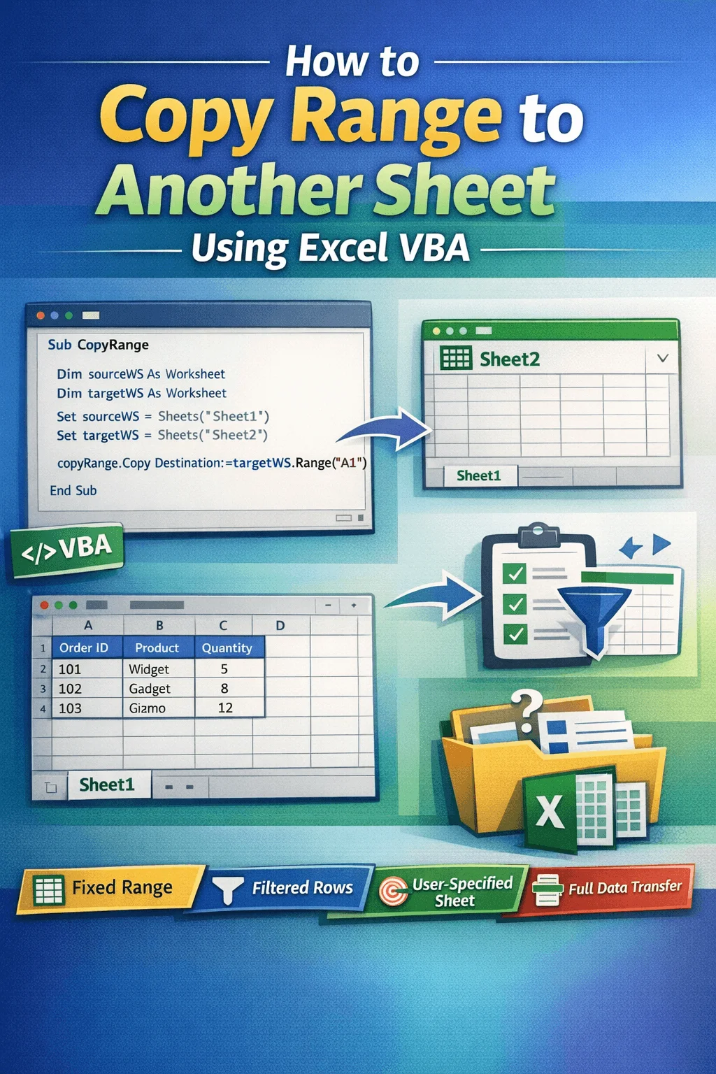 How to Copy Range to Another Sheet Using Excel VBA - Excel Insider
