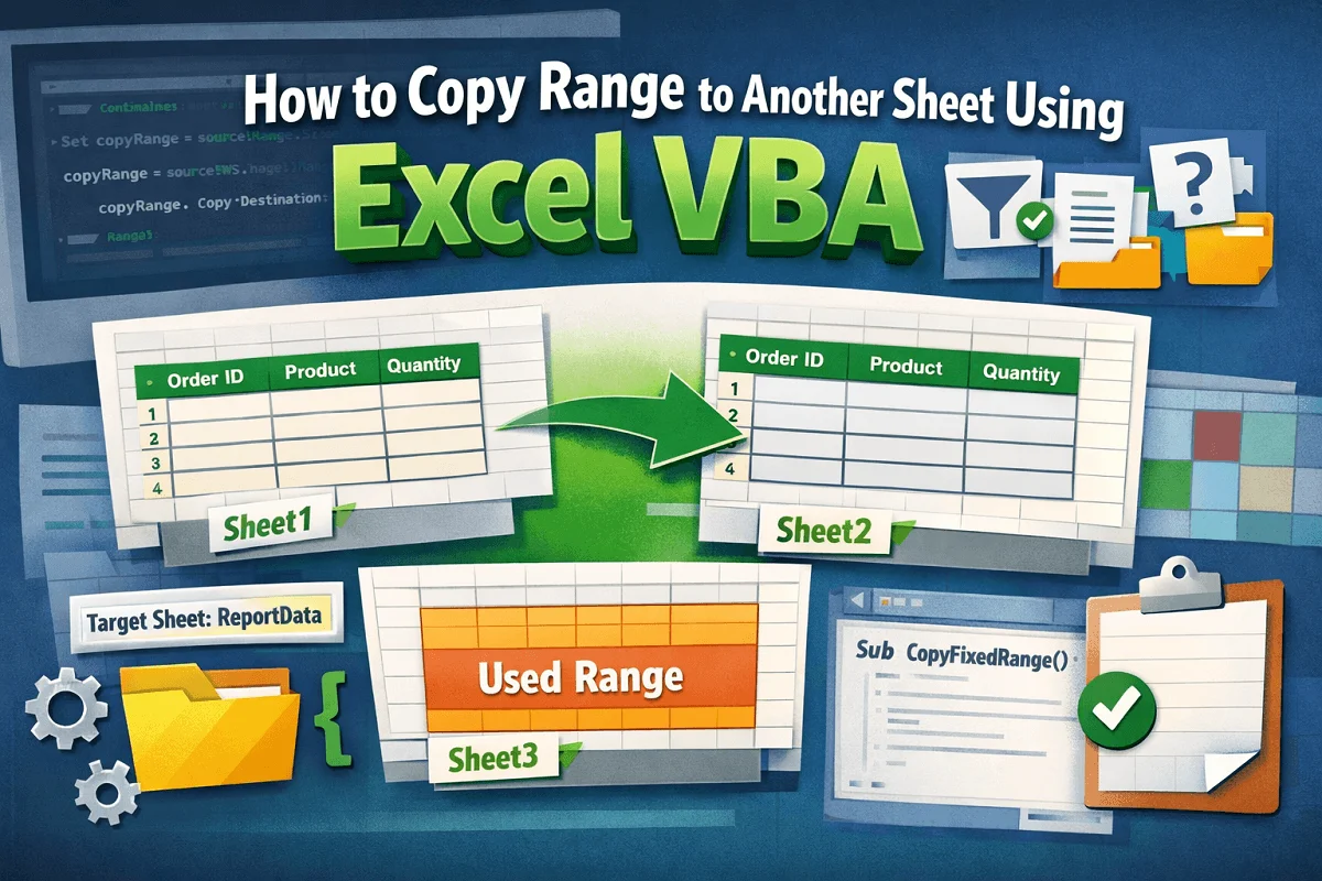 How to Copy Range to Another Sheet Using Excel VBA - Excel Insider