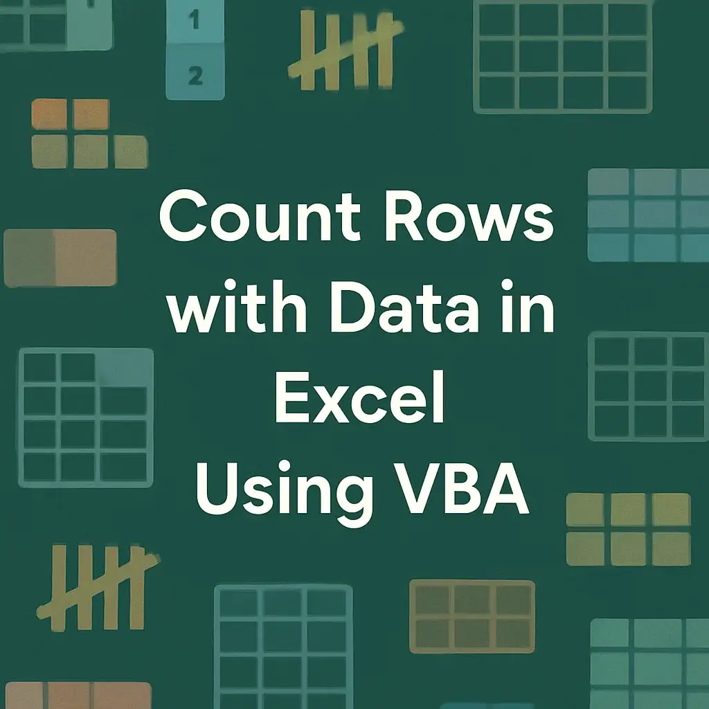 How to Count Rows with Data in Excel Using VBA (4 Ways) - Excel Insider How to Count Rows with Data in Excel Using VBA (4 Ways) - Excel Insider