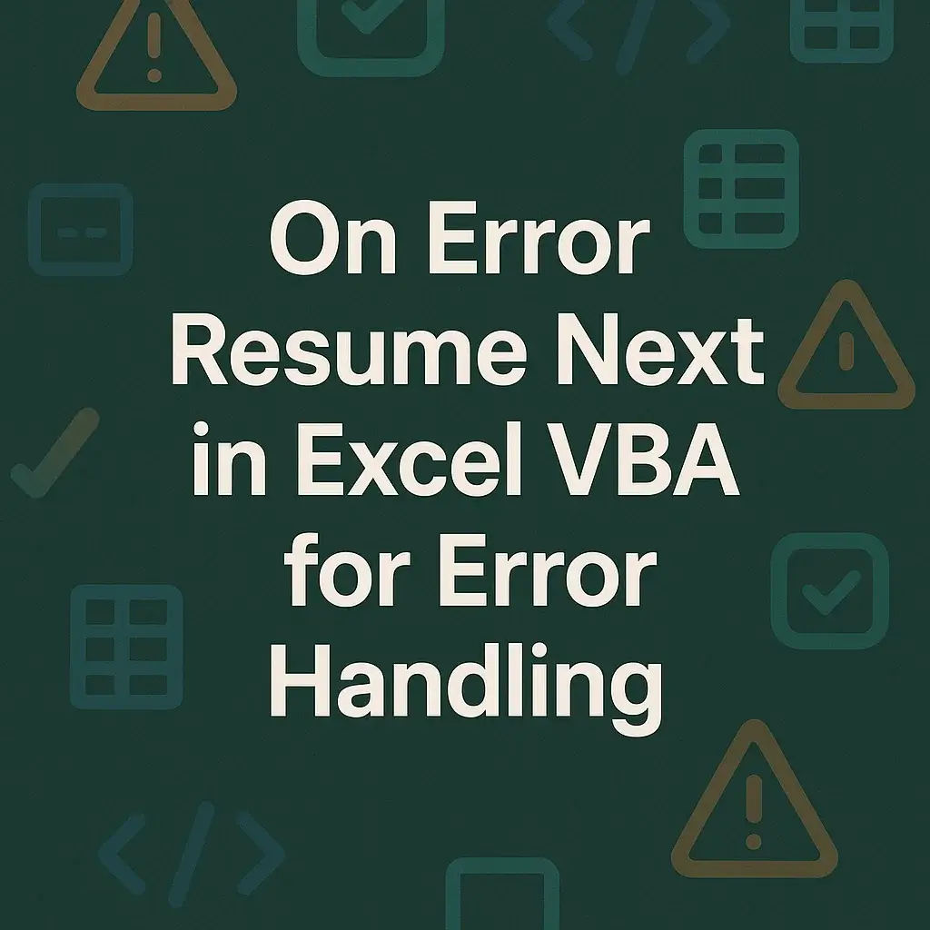 How to Use On Error Resume Next in Excel VBA for Error Handling - Excel Insider