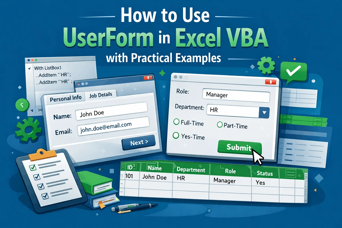 How to Use UserForm in Excel VBA with Practical Examples - Excel Insider