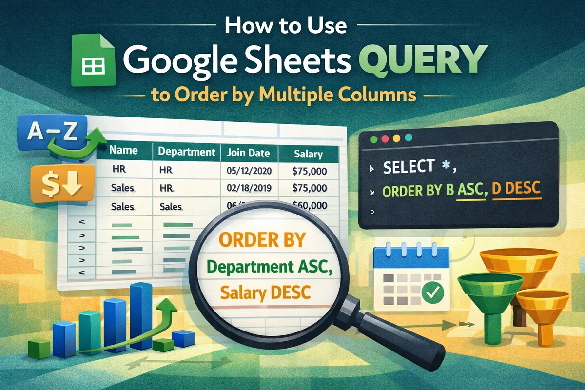 How to Use Google Sheets QUERY to Order by Multiple Columns - Excel Insider