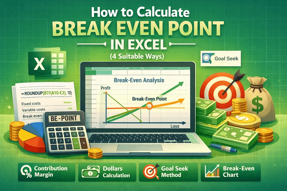 How to Calculate Break Even Point in Excel (4 Suitable Ways) - Excel ...