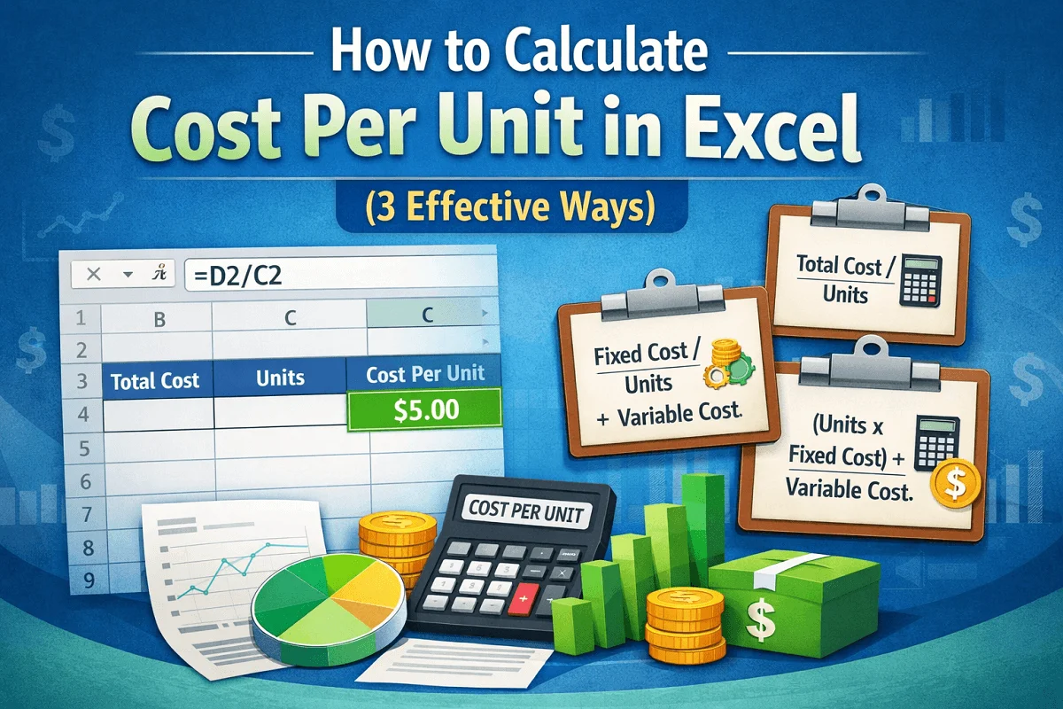 How to Calculate Cost Per Unit in Excel (3 Effective Ways) - Excel Insider