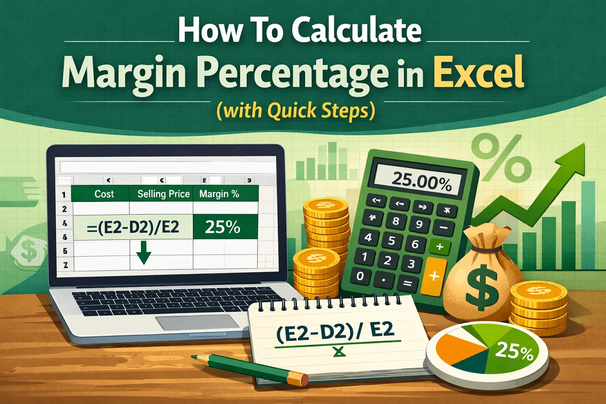 How To Calculate Margin Percentage in Excel (with Quick Steps) - Excel ...