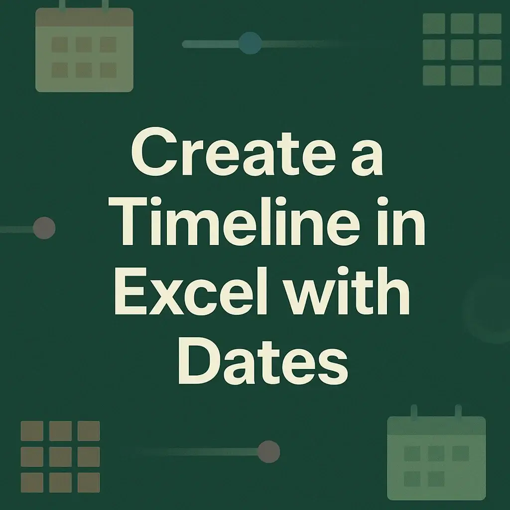 How to Create a Timeline in Excel with Dates (6 Different Ways) - Excel ...