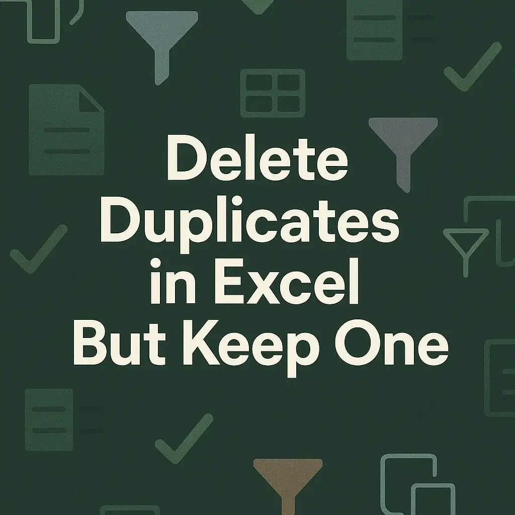 How To Delete Duplicates In Excel But Keep One 5 Simple Ways Excel