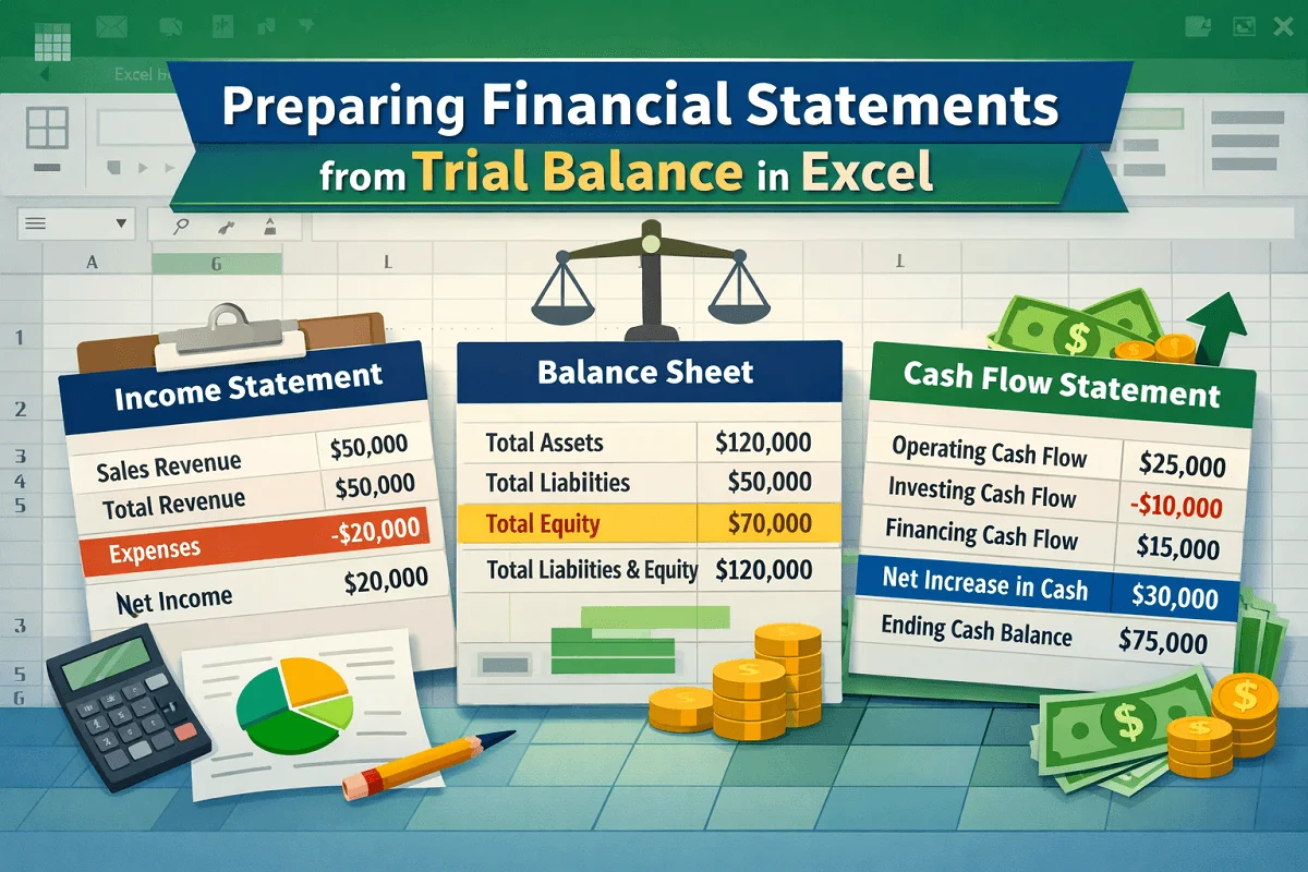 How to Prepare Financial Statements from Trial Balance in Excel - Excel ...