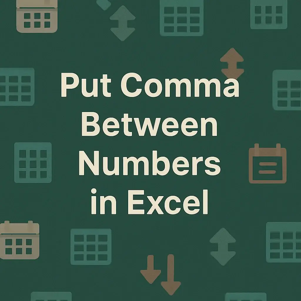 How to Put Comma Between Numbers in Excel (5 Simple Ways) - Excel Insider