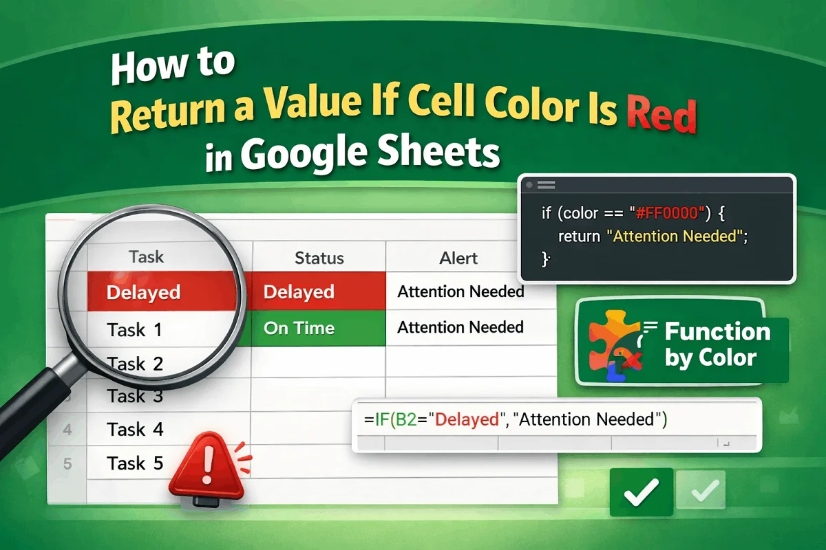 How to Return a Value If Cell Color Is Red in Google Sheets - Excel Insider