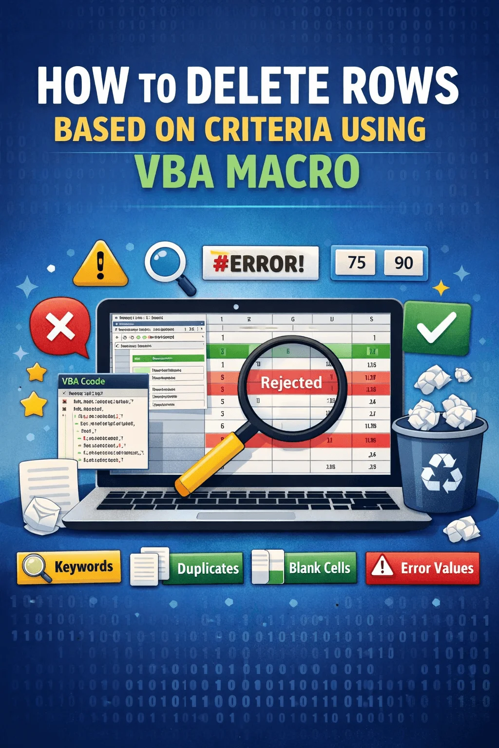 How to Delete Rows Based on Criteria Using VBA Macro - Excel Insider
