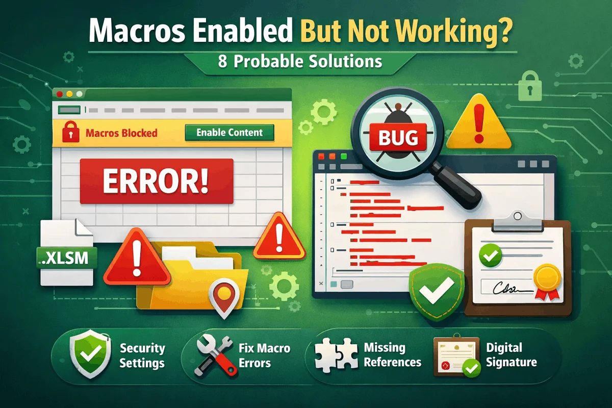 [Fixed] Macros Enabled But Not Working (8 Probable Solutions) - Excel ...