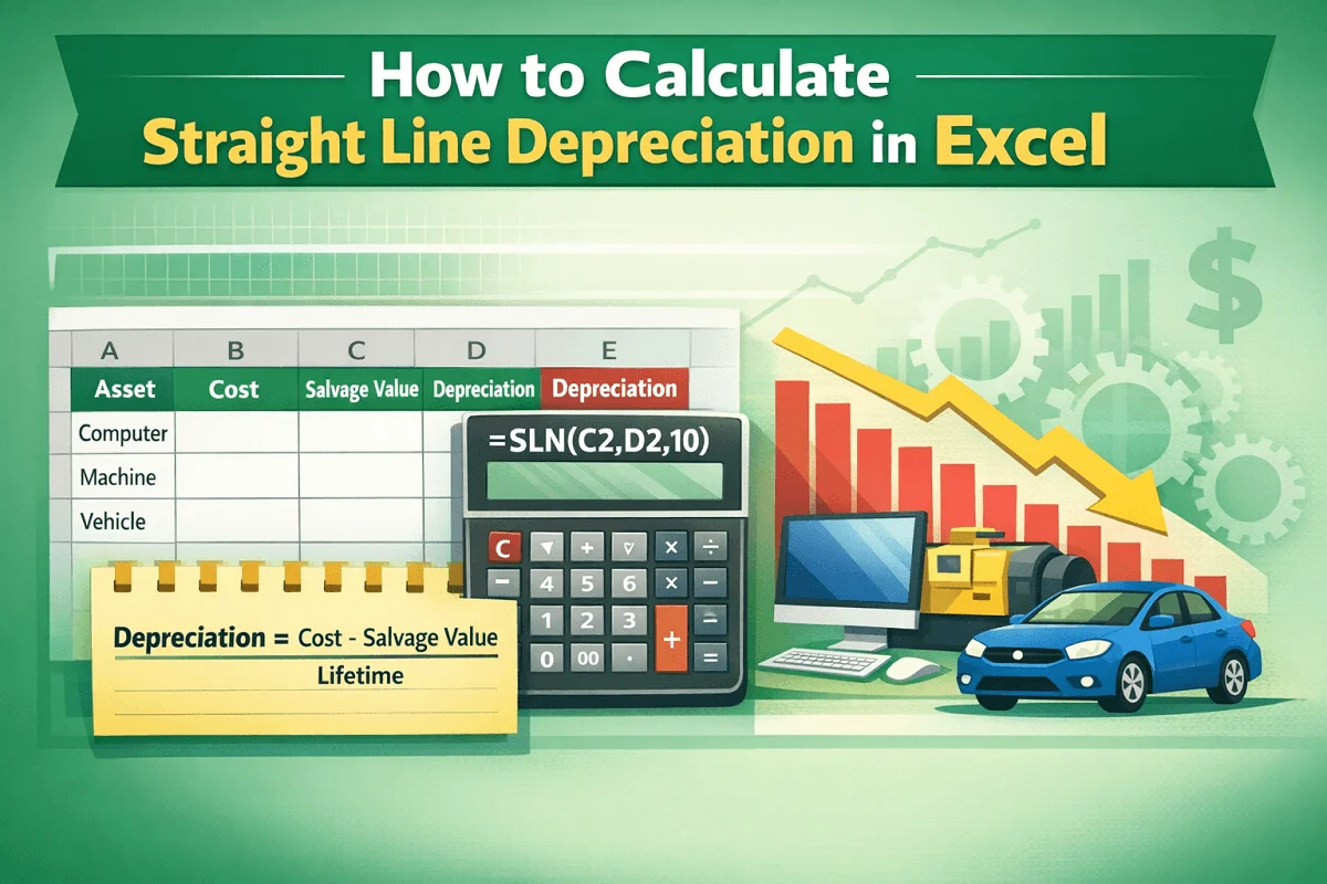 How to Calculate Straight Line Depreciation in Excel - Excel Insider