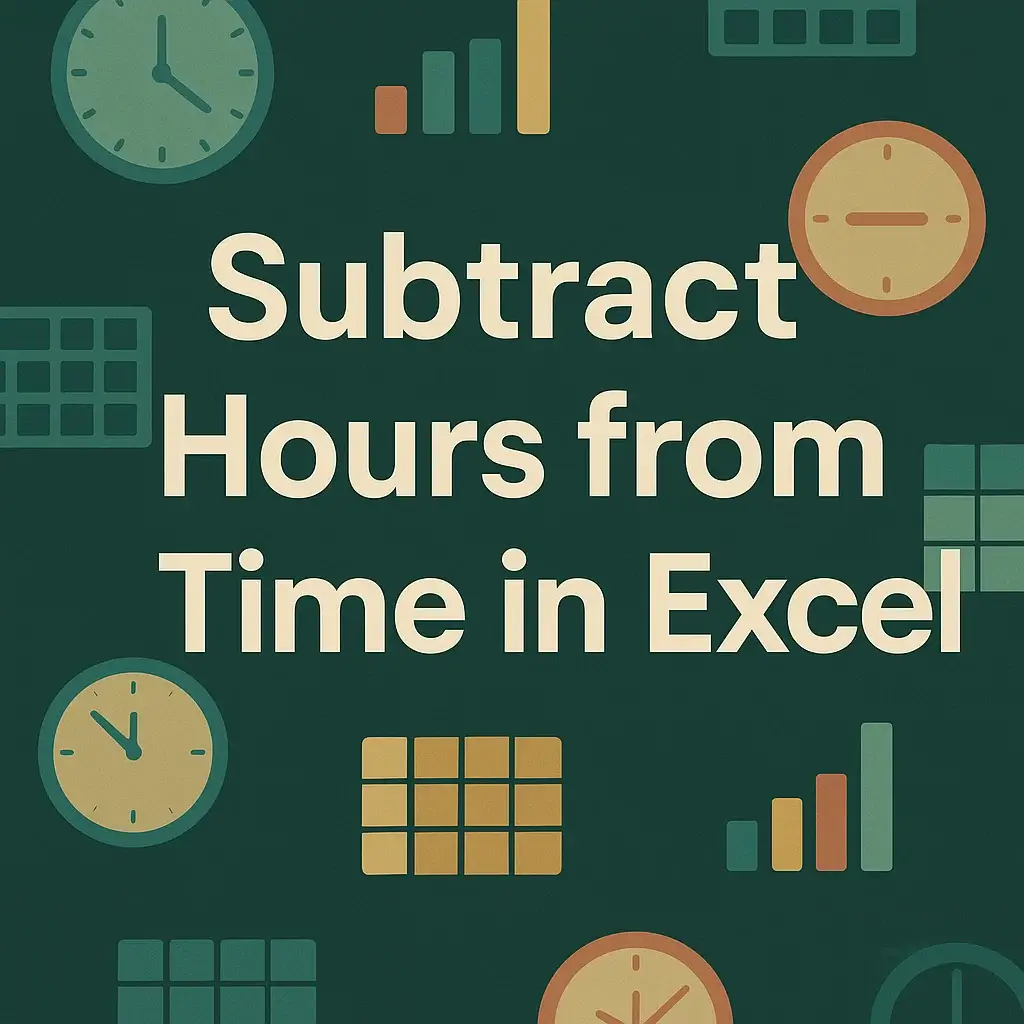 How to Subtract Hours from Time in Excel (7 Different Examples) - Excel Insider