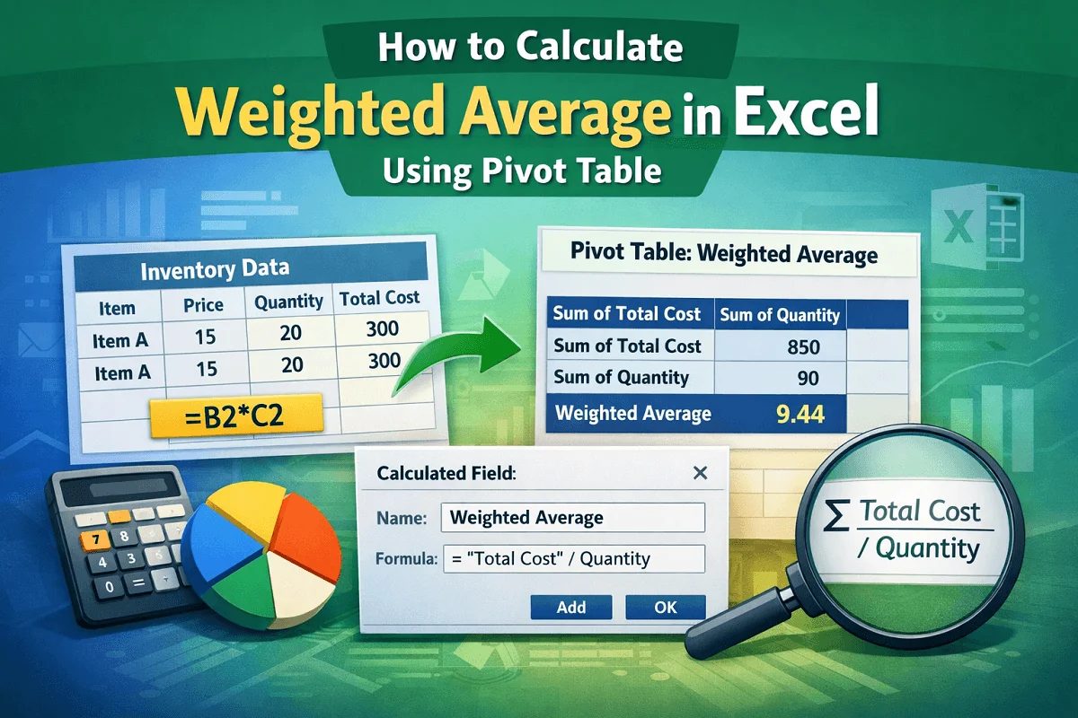 How to Calculate Weighted Average in Excel Using Pivot Table - Excel ...