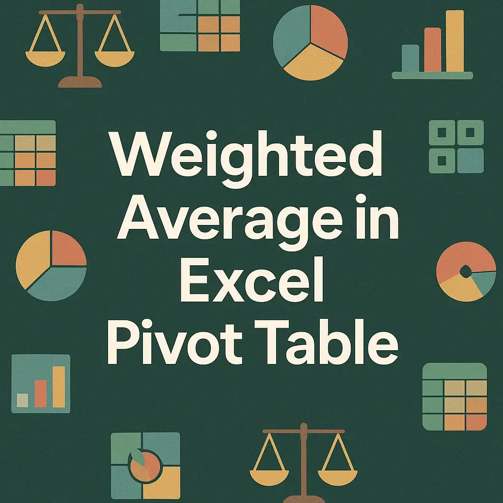 How To Calculate Weighted Average In Excel Using Pivot Table Excel