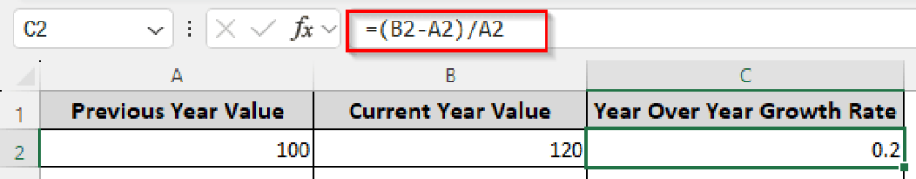 How to Calculate Year-Over-Year Growth in Excel - Excel Insider