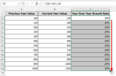How to Calculate Year-Over-Year Growth in Excel - Excel Insider