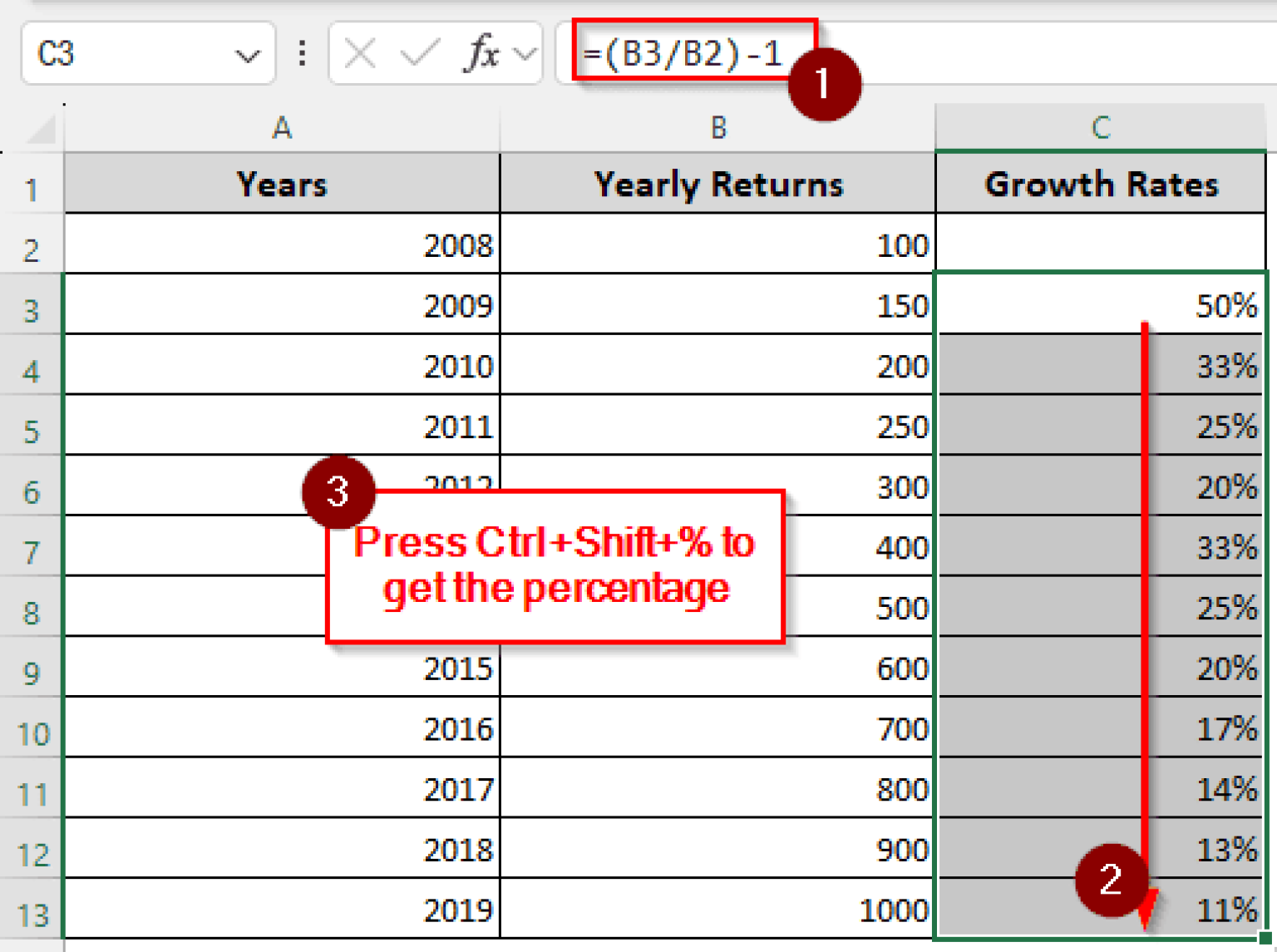 How to Calculate Year-Over-Year Growth in Excel - Excel Insider