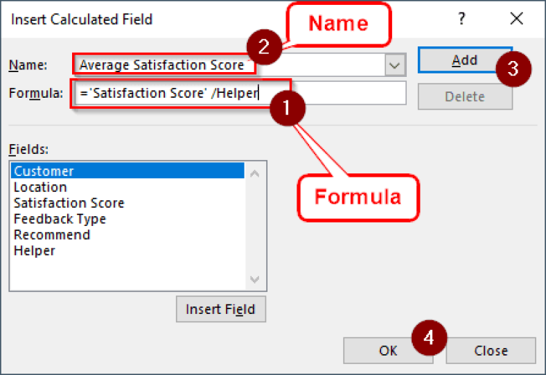 Create A Pivot Table Calculated Field That Divides Sum By Count Excel