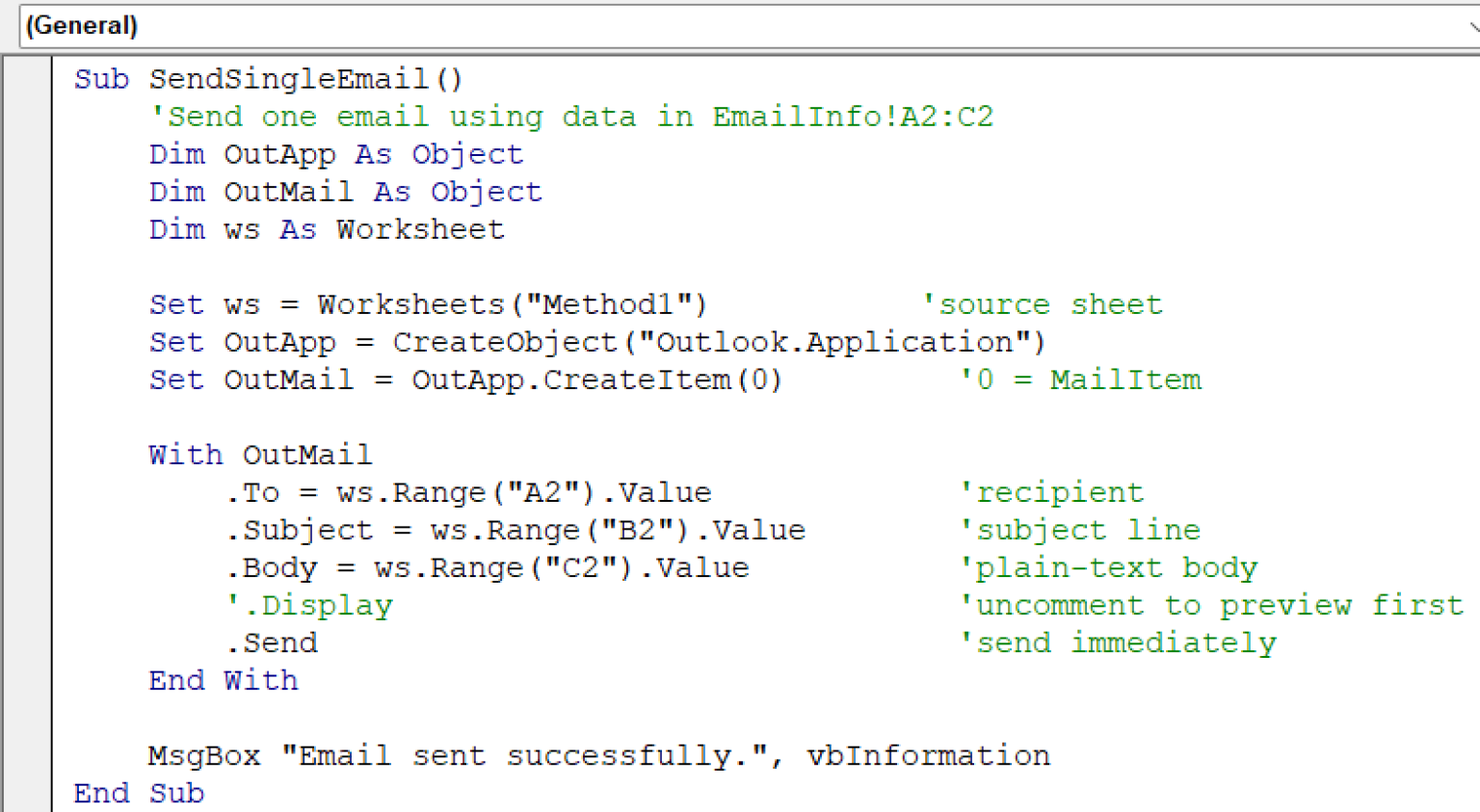 How To Create A Macro To Send Email From Excel Using Vba Excel Insider