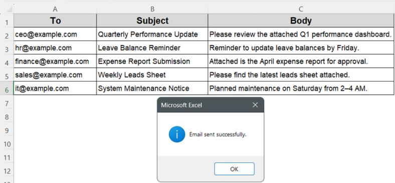How to Create a Macro to Send Email from Excel Using VBA - Excel Insider