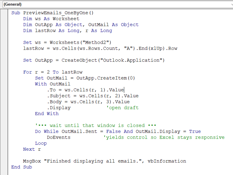 How To Create A Macro To Send Email From Excel Using Vba Excel Insider