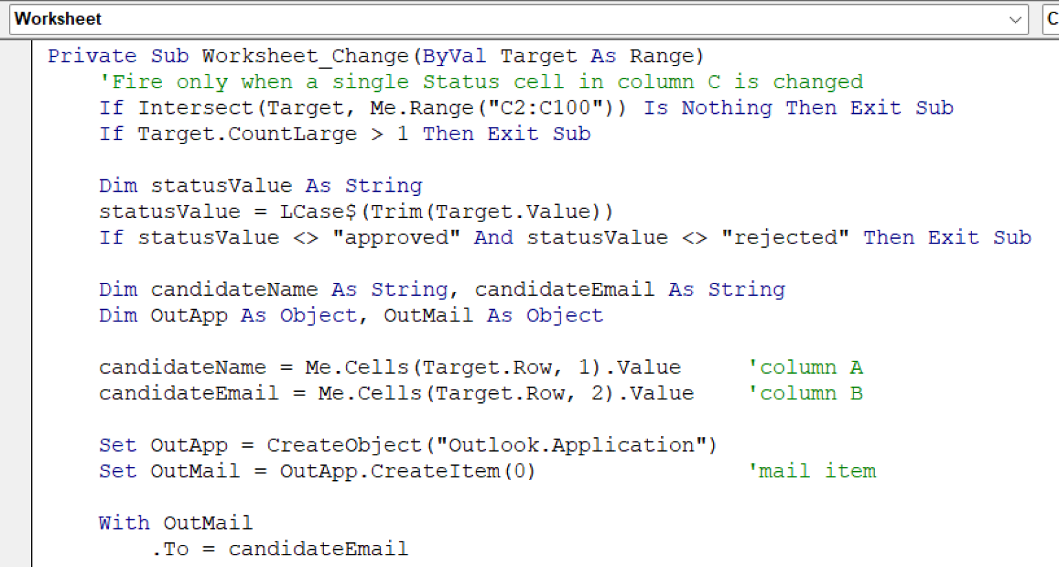 How To Create A Macro To Send Email From Excel Using Vba Excel Insider