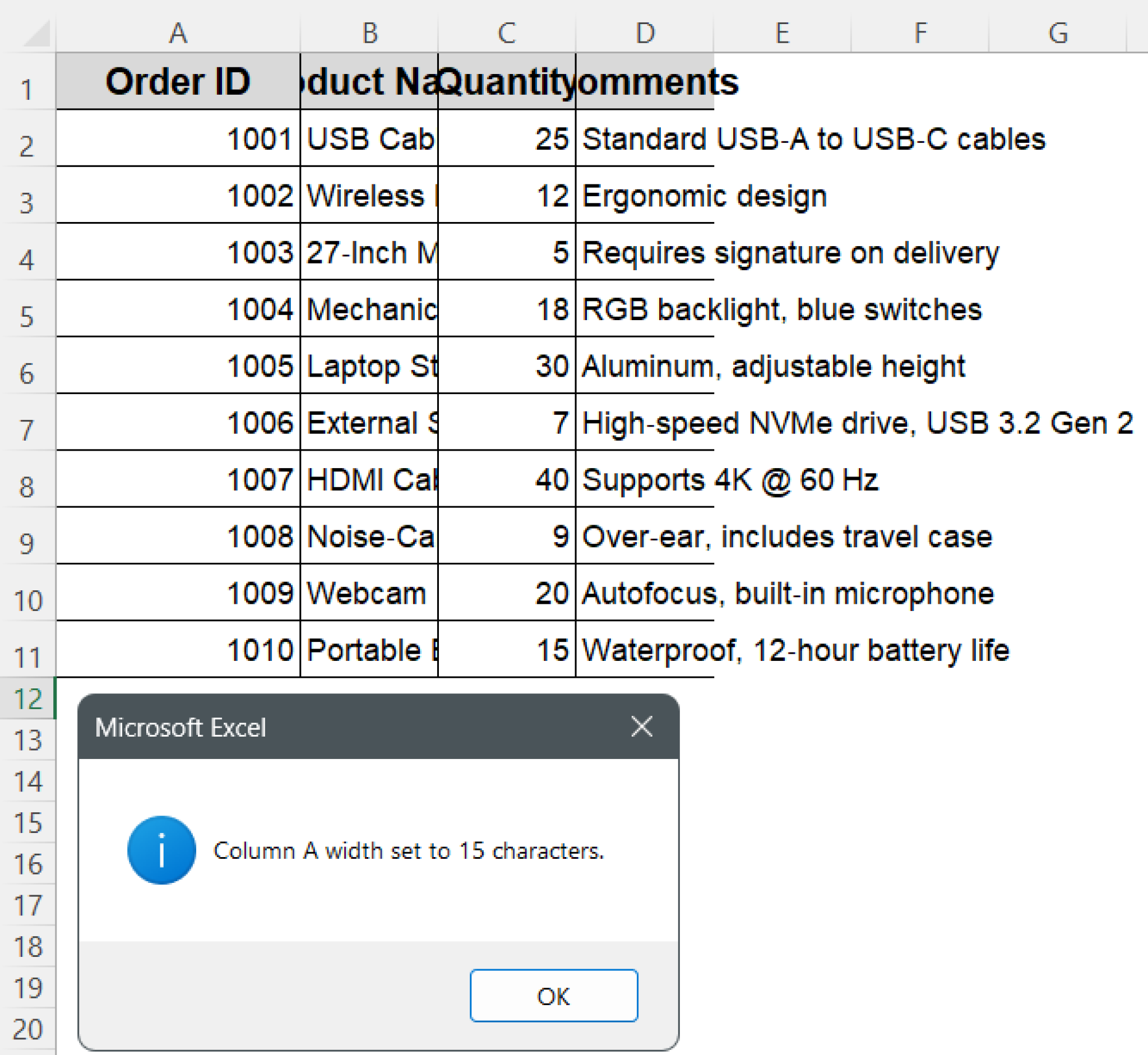 How to Change Column Width in Excel VBA (3 Simple Methods) - Excel Insider
