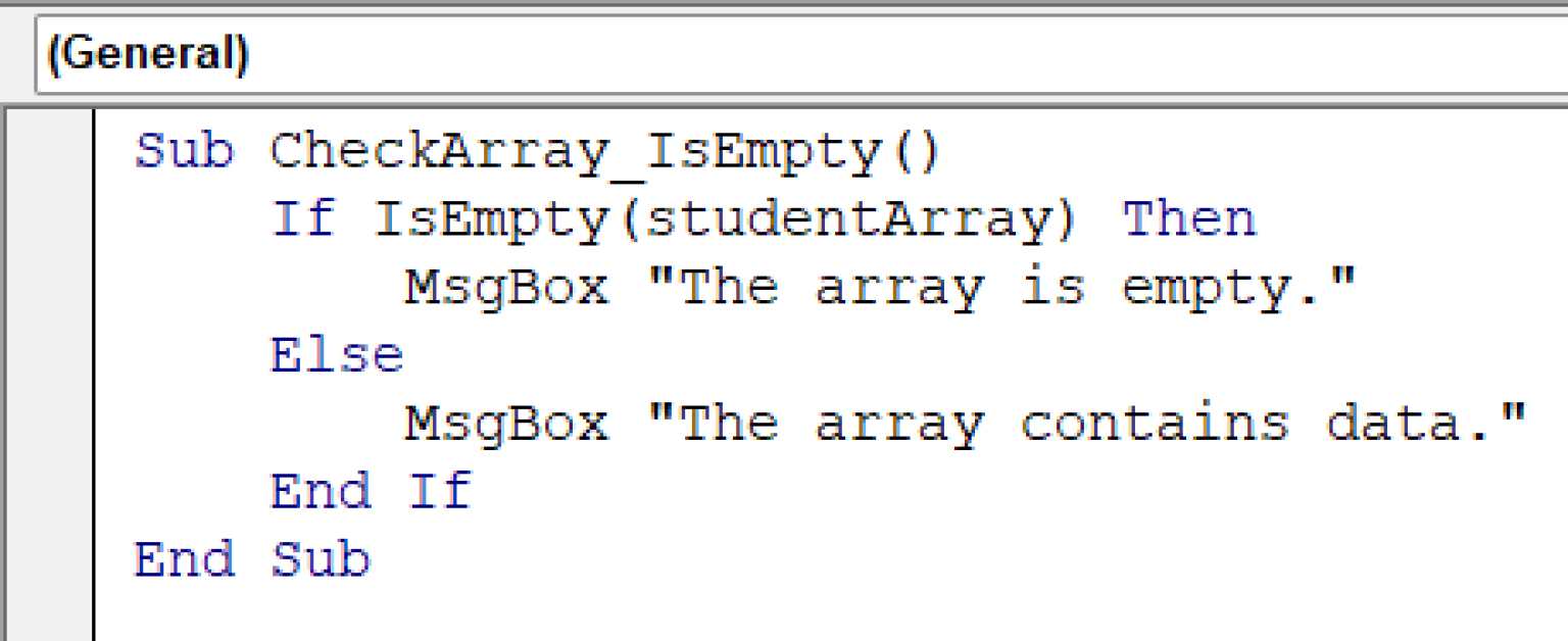How to Check if an Array Is Empty in Excel VBA (3 Ways) - Excel Insider