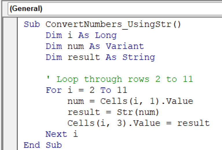 How to Convert Numbers to Strings in Excel VBA (3 Examples) - Excel Insider