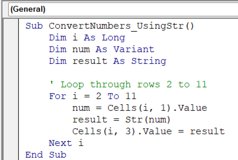 How to Convert Numbers to Strings in Excel VBA (3 Examples) - Excel Insider