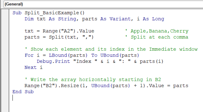 How To Split A String Into An Array In Excel Vba 4 Examples Excel