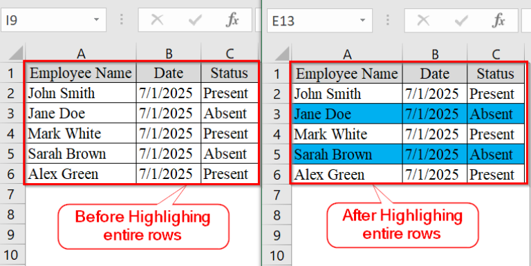 How to Highlight Entire Row in Excel with Conditional Formatting - Excel Insider