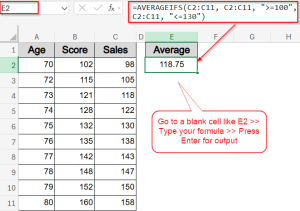 Calculate Average If a Range Lies Between Two Values in Excel - Excel ...