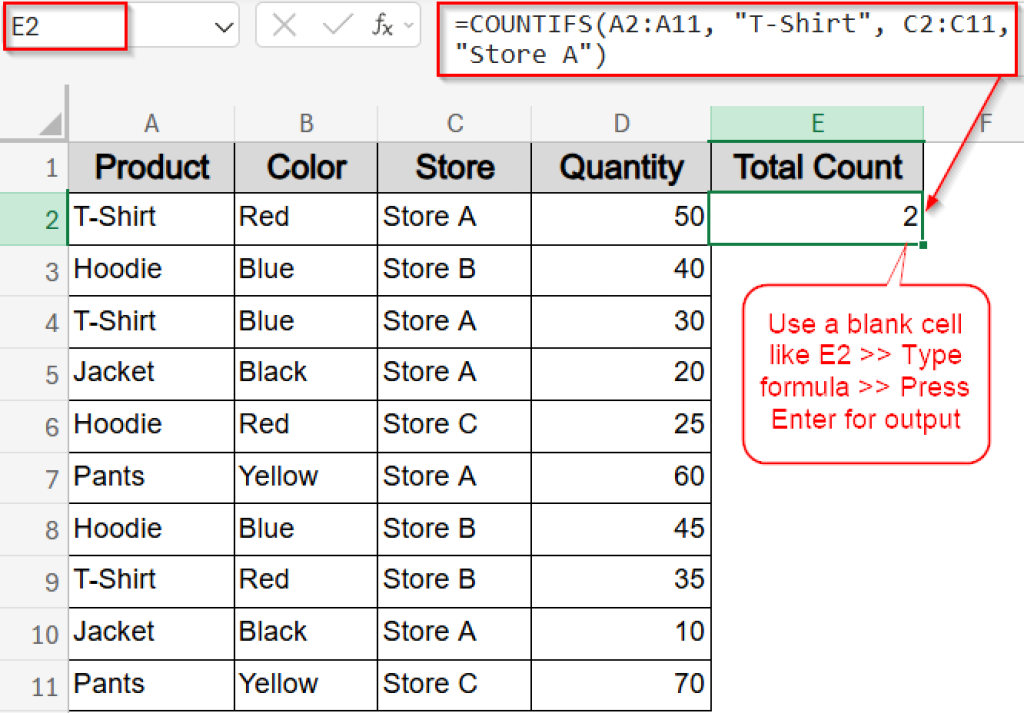 Excel Countif With Multiple Criteria Across Different Columns Excel Insider