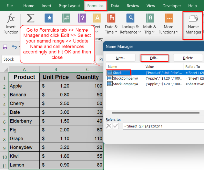 How to Edit a Named Range in Excel (with Quick Steps) - Excel Insider