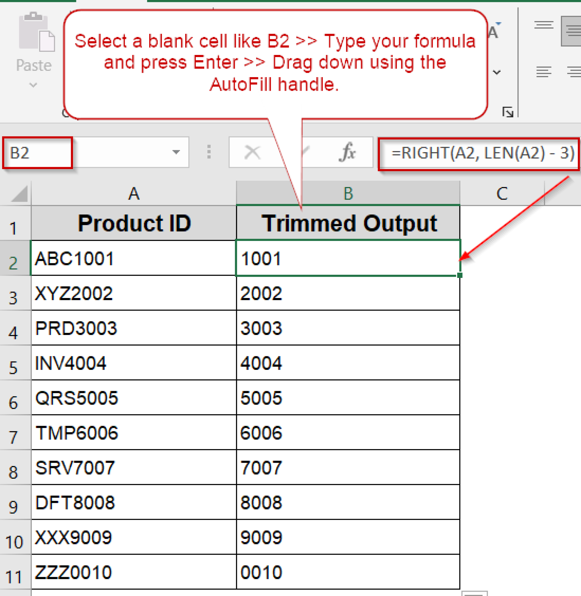 How to Remove First 3 Characters in Excel (6 Suitable Ways) - Excel Insider