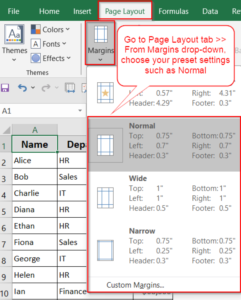 How to Change Margins in Excel (5 Different Ways) - Excel Insider