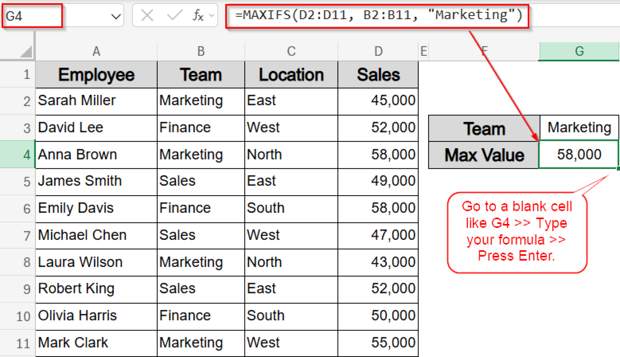 How to Find the Maximum Value in Excel with Condition - Excel Insider
