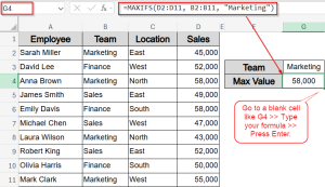 How to Find the Maximum Value in Excel with Condition - Excel Insider