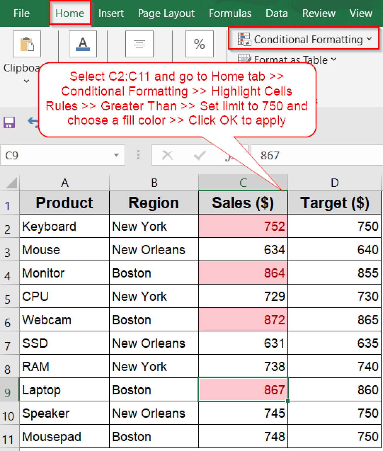 How to Highlight Cells in Excel Based on Value (9 Examples) - Excel Insider