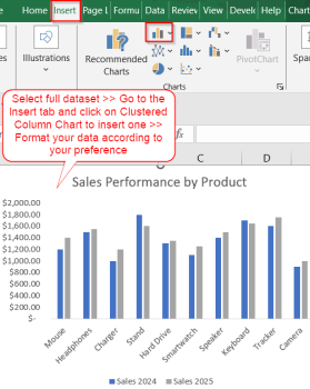 How to Make a Comparison Chart in Excel (4 Different Ways) - Excel Insider