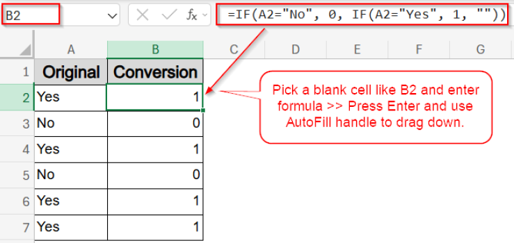 How to Make Yes 1 and No 0 in Excel (5 Suitable Ways) - Excel Insider
