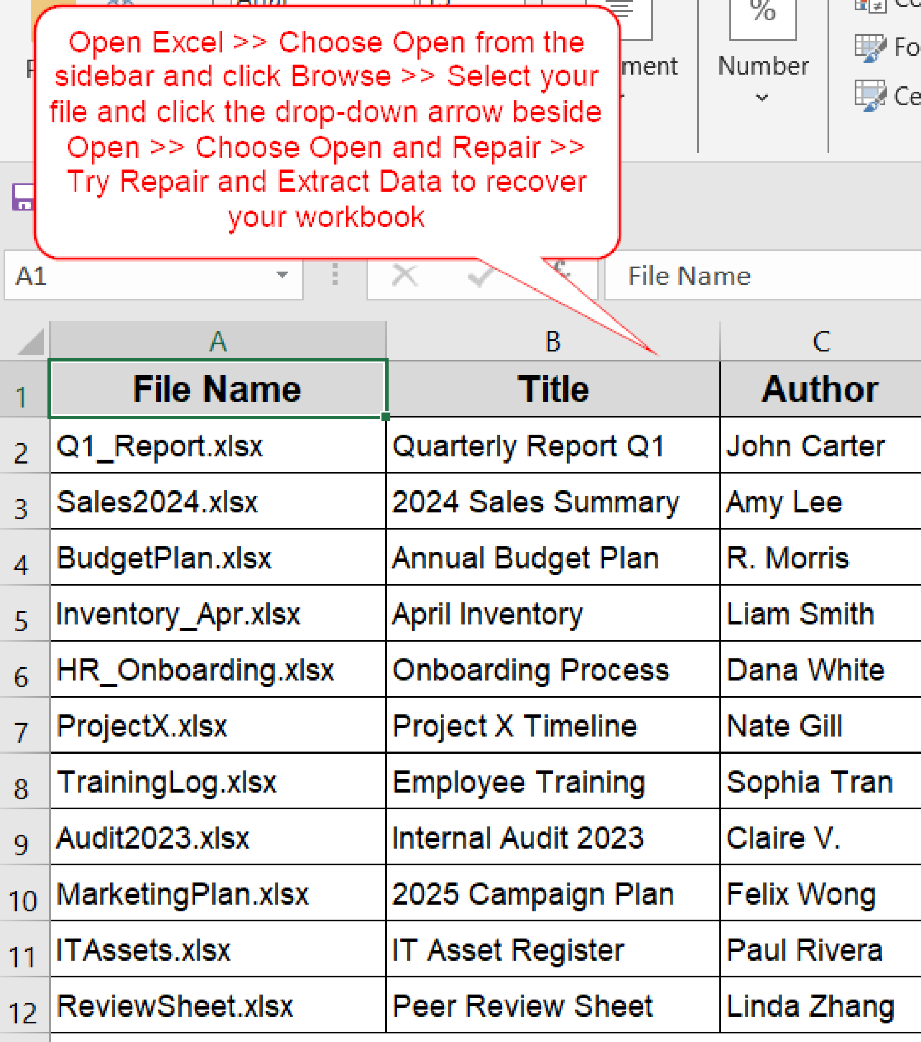 How To Recover Corrupted Excel File 8 Effective Methods Excel Insider